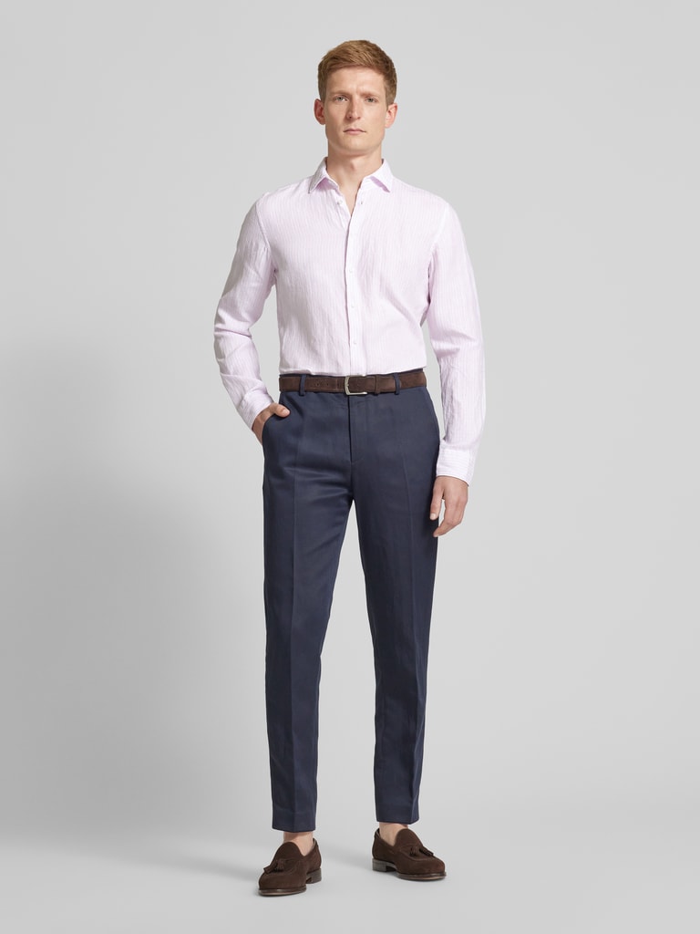SEIDENSTICKER Slim Fit Leinenhemd mit Kentkragen (rose) online kaufen