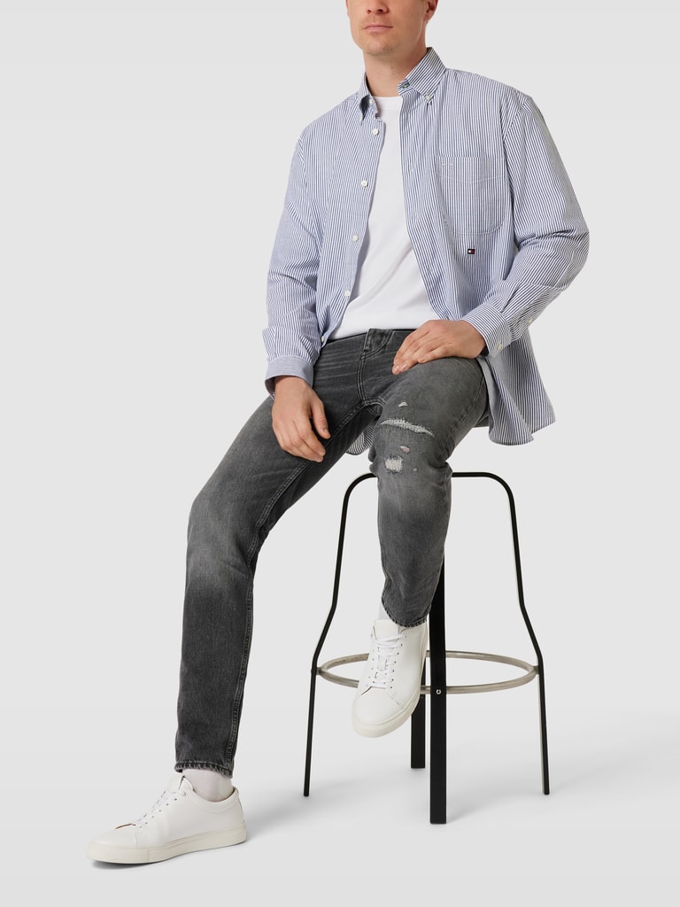 Tommy Hilfiger Vrijetijdsoverhemd met streeppatroon in blauw online ...