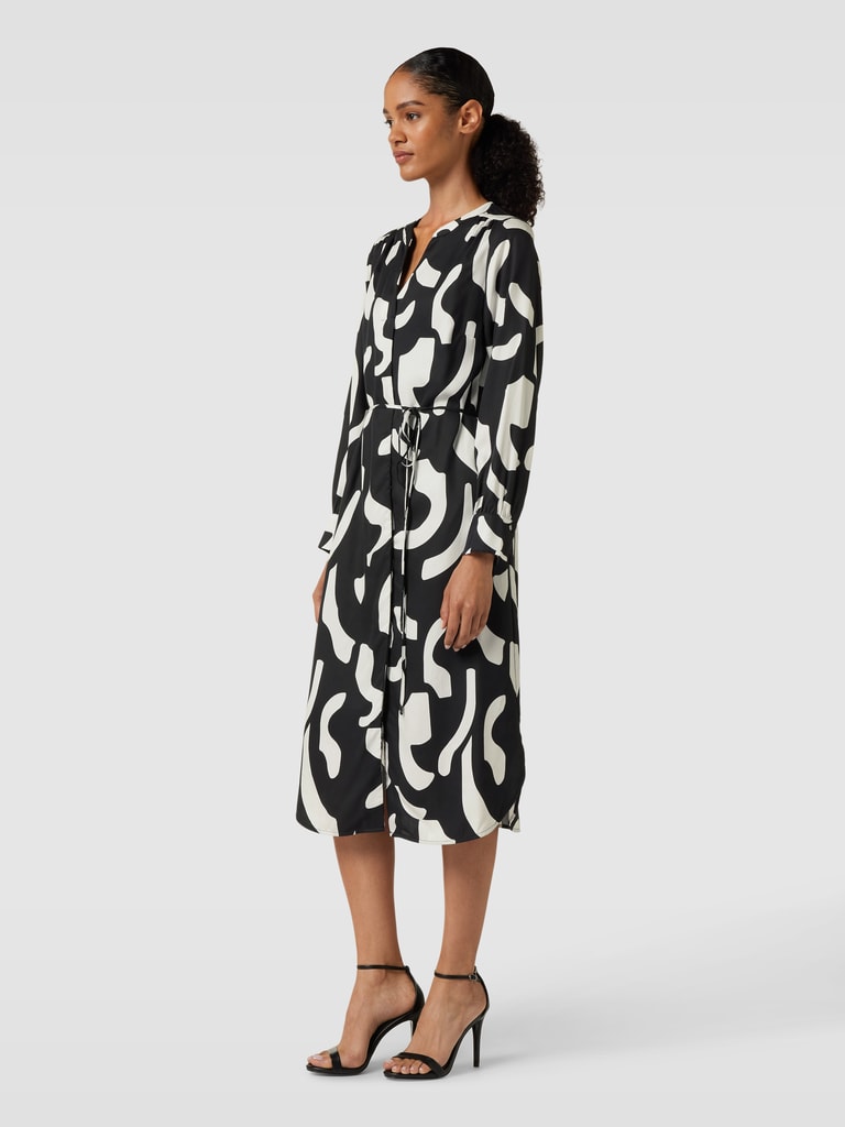 comma Tuniekjurk met strikceintuur, model 'Pop Up' in zwart online ...