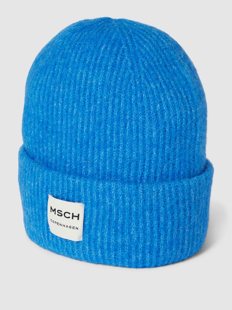 MSCH Copenhagen Beanie mit Label-Patch Modell 'Hope' (blau) online kaufen