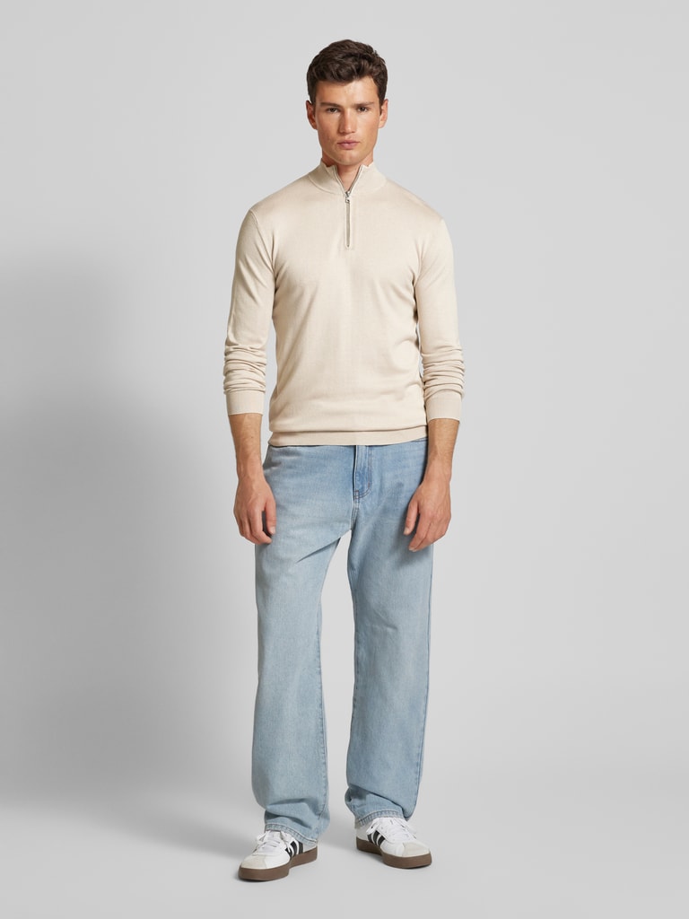 Only & Sons Strickpullover aus Viskose-Mix mit Stehkragen (offwhite ...