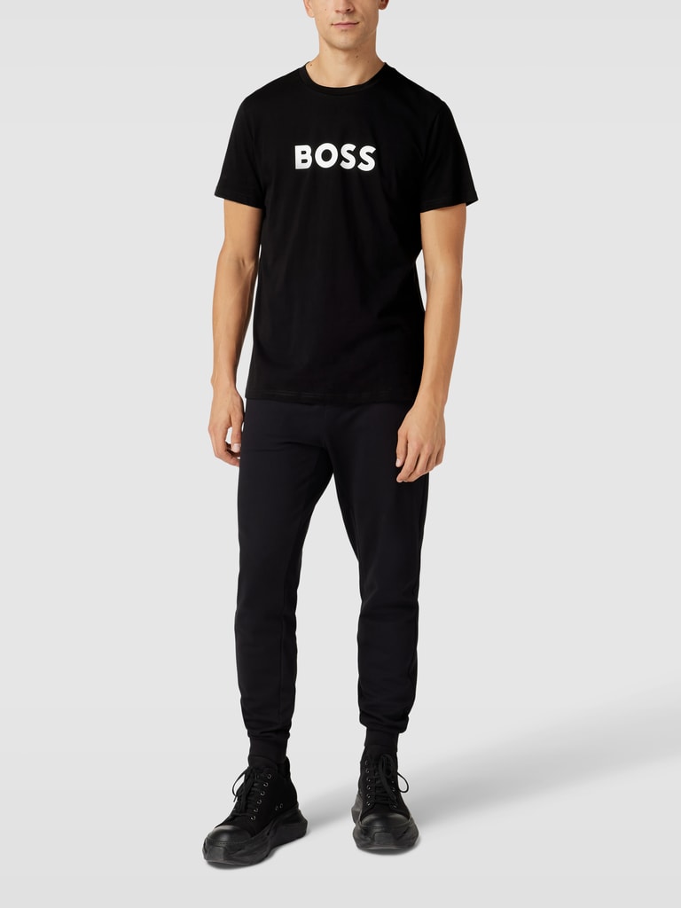 BOSS T-Shirt mit Label-Print Modell (black) online kaufen