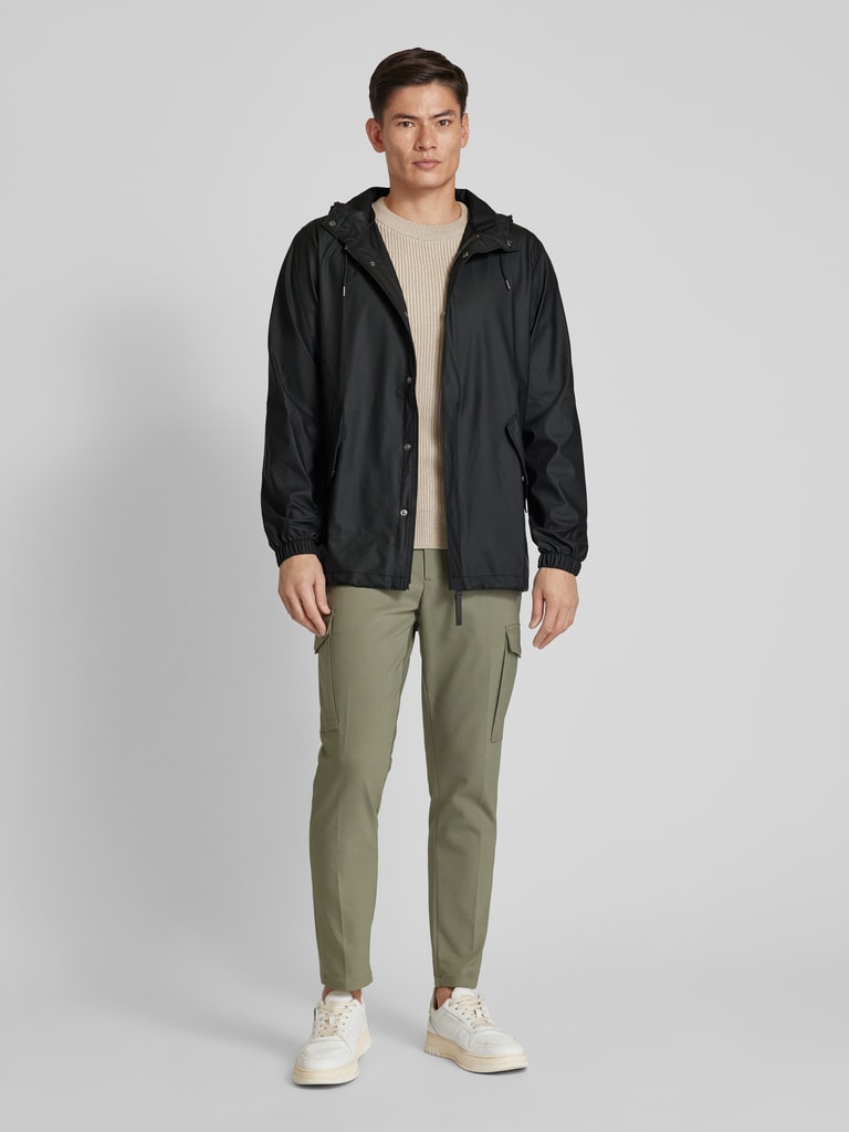 RAINS Jack met klepzakken, model 'Fishtail' in zwart online kopen | P&C
