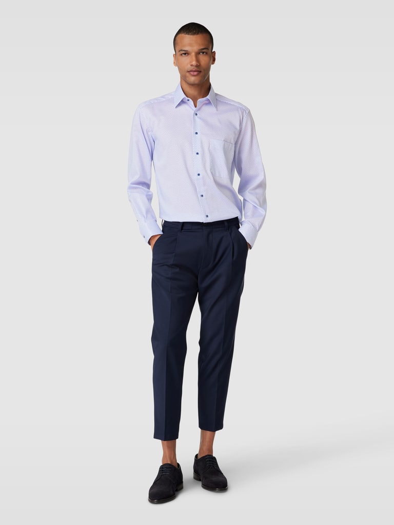 ETERNA COMFORT FIT Comfort fit zakelijk overhemd met all-over motief in ...