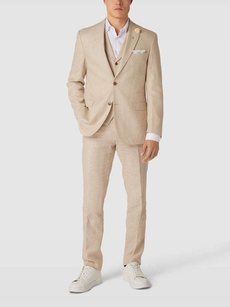 Carl Gross Anzughose mit feinem Webmuster Modell 'Shiver' (beige ...