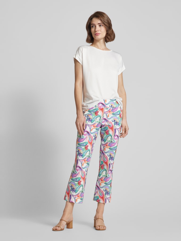 STEHMANN Flared Stoffhose mit Allover-Muster Modell 'INA16-650 ...