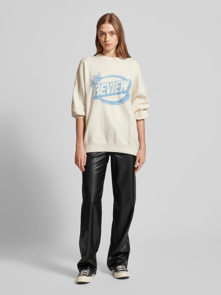 Review Stoffhose in Leder-Optik (black) online kaufen