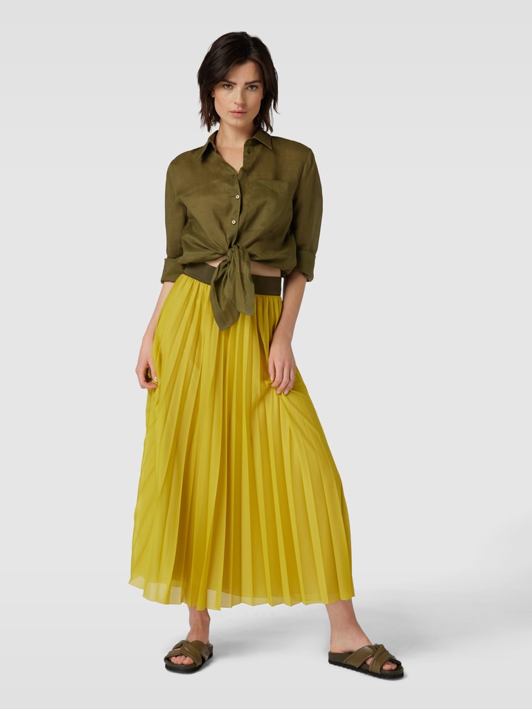 Luisa Cerano Midirock mit Plisseefalten (senf) online kaufen