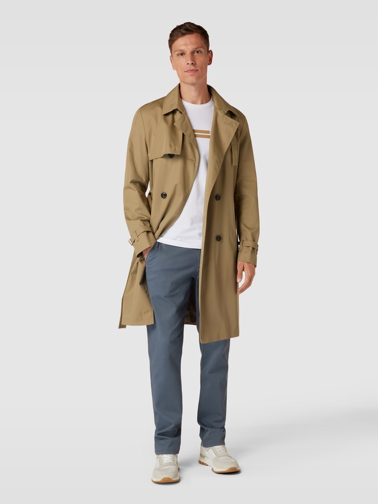 HUGO Mantel mit Taillengürtel Modell 'Maluks' (beige) online kaufen