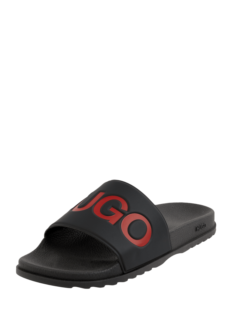 HUGO Slides aus Gummi Modell 'Match' (black) online kaufen