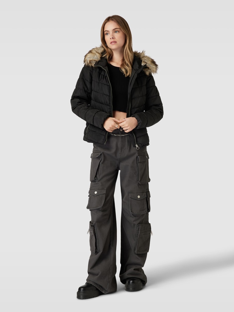 Kup online Only Kurtka pikowana z obszyciem ze sztucznego futra model ...