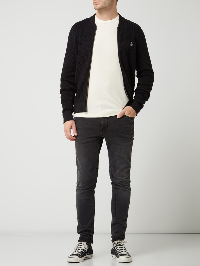 Fred Perry Gebreid jack met wafelstructuur in zwart online kopen | P&C Fred Perry Gebreid jack met wafelstructuur in zwart online kopen | P&C