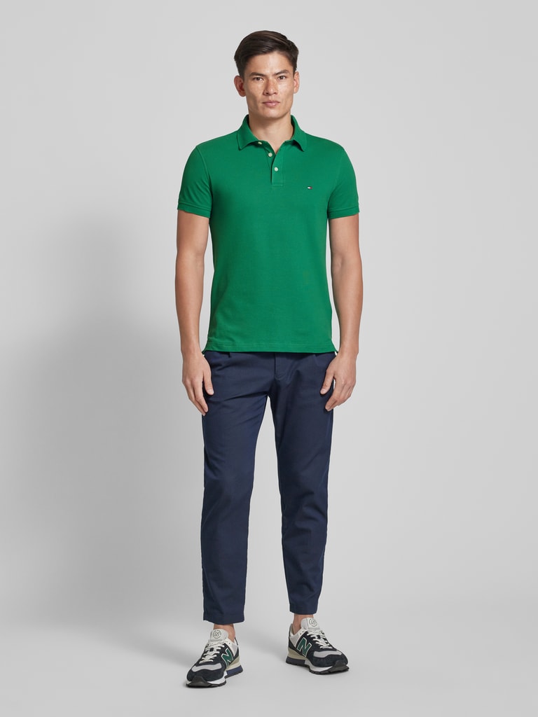 Tommy Hilfiger Slim Fit Poloshirt mit Logo-Stitching (grass) online kaufen