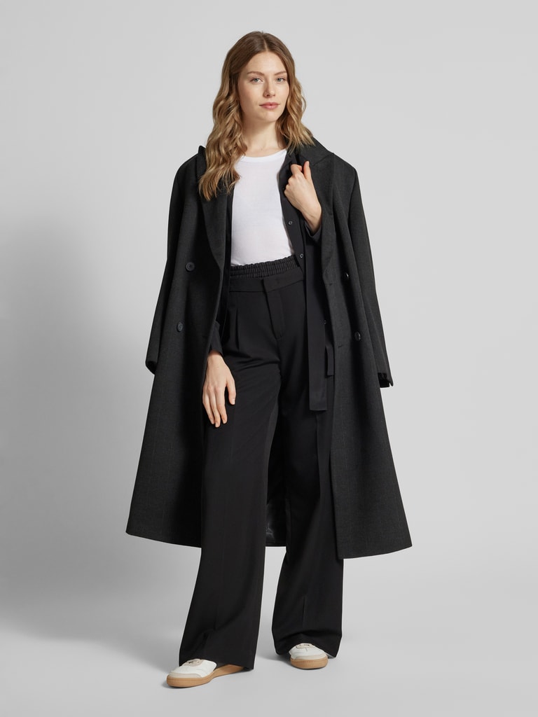 Liu Jo White Wide Leg Stoffhose mit Bundfalten (black) online kaufen