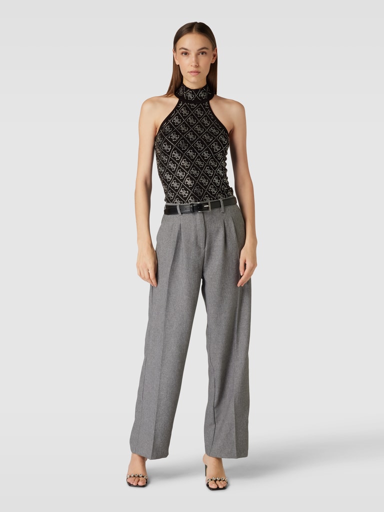 Guess Top van viscosemix met strass-steentjes, model 'CELESTE' in zwart ...