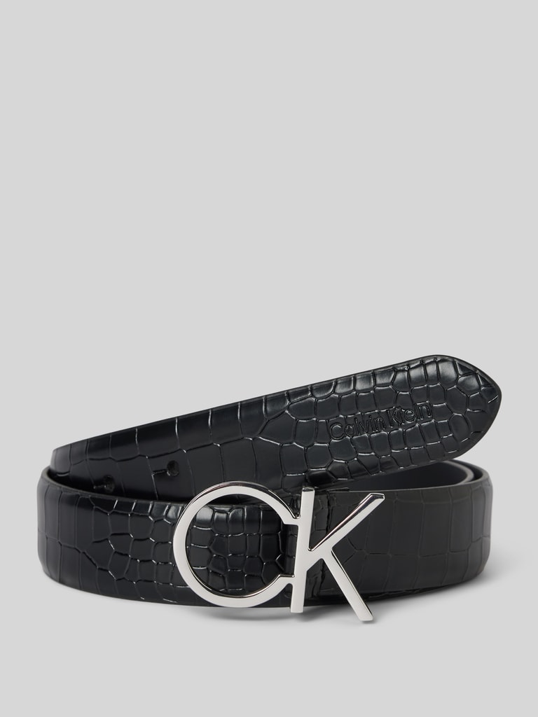 CK Calvin Klein Riem met labelapplicatie en pinsluiting in zwart online ...