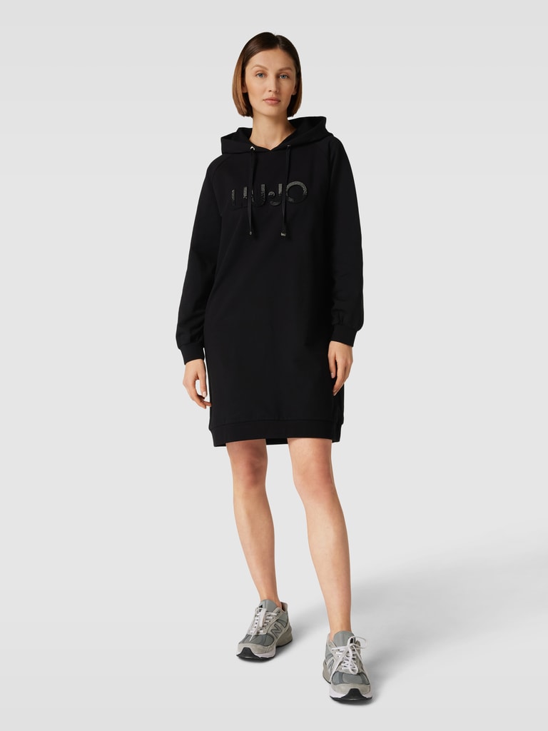 LIU JO SPORT Sweatkleid mit Label-Applikation (black) online kaufen