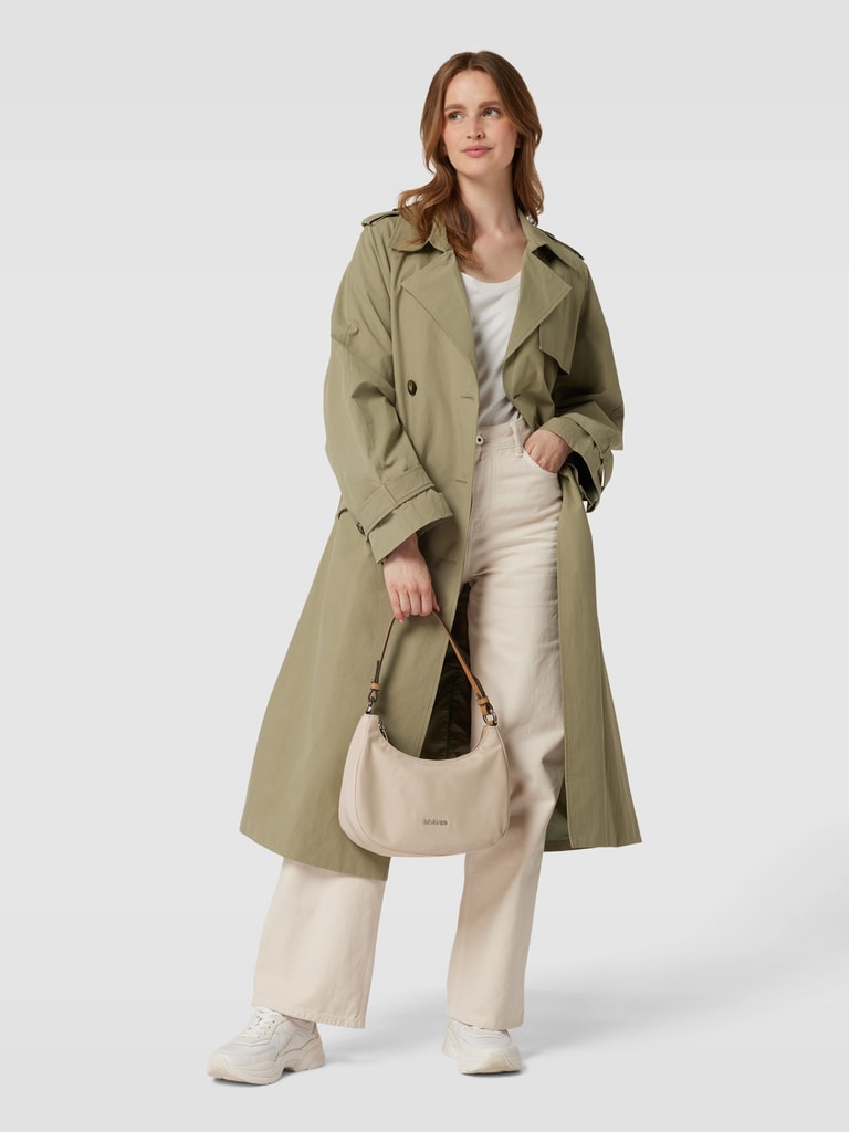 BOGNER Handtas met labelapplicatie, model 'MELENE' in steengrijs online ...