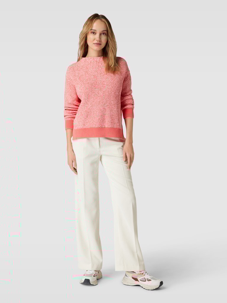 OPUS Strickpullover mit U-Boot-Ausschnitt Modell 'Partano' (koralle ...