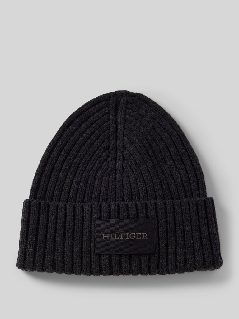 Tommy Hilfiger Muts met labelpatch, model 'MONOTYPE' in zwart online kopen | P&C