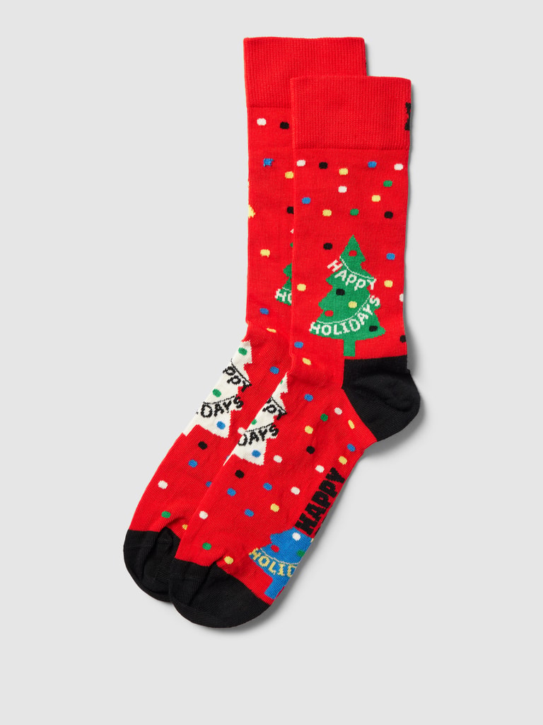 Happy Socks Socken mit Allover-Muster Modell 'Happy Holidays' (rot ...