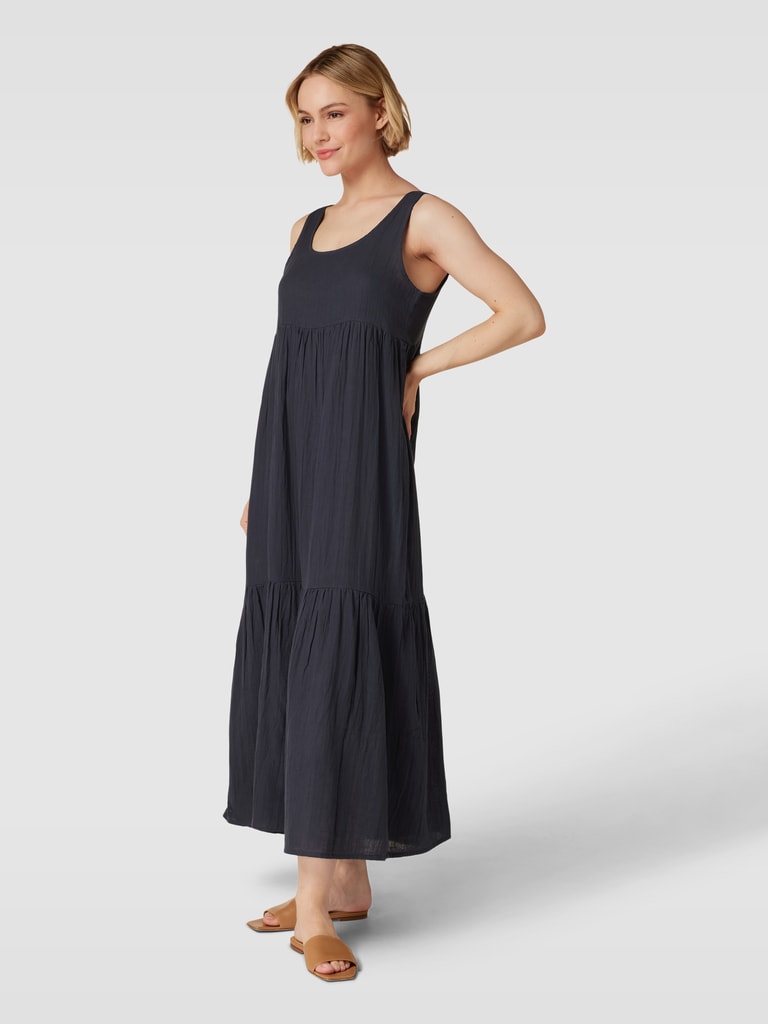 ICHI Midikleid im Stufen-Look Modell 'Foxa' (marine) online kaufen