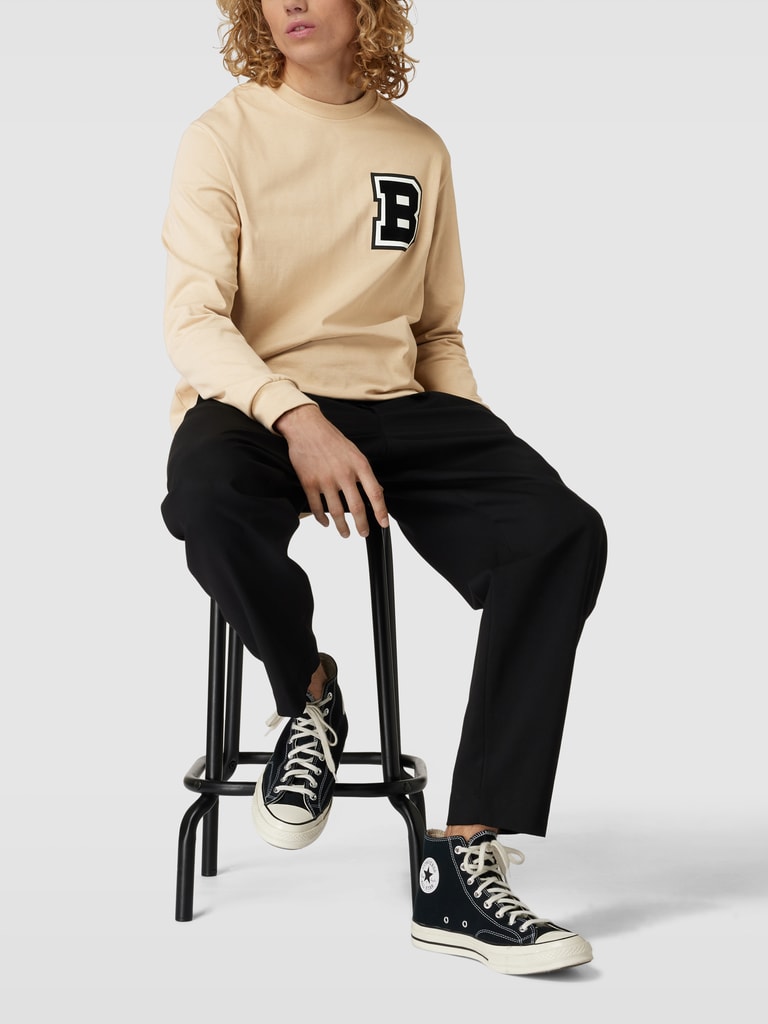 Balr. Sweatshirt mit Label-Print Modell 'Frank' (beige) online kaufen