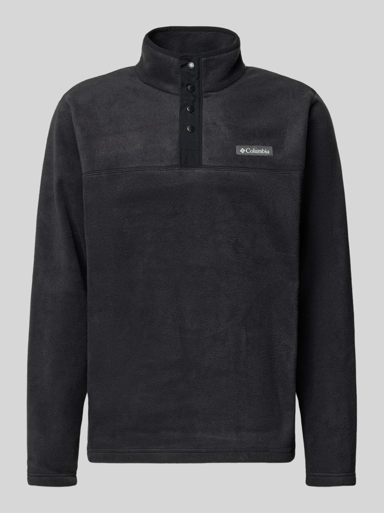 COLUMBIA Fleecepullover mit Stehkragen und Label-Detail (black) online ...