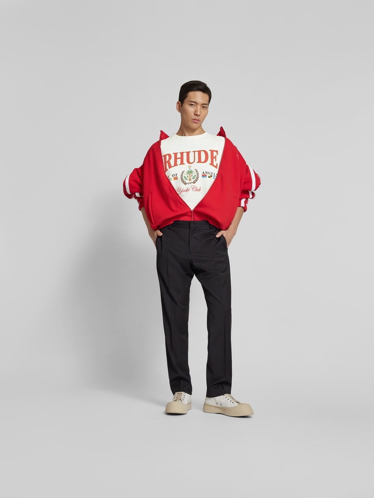 RHUDE T-Shirt mit Label-Print (weiss) online kaufen