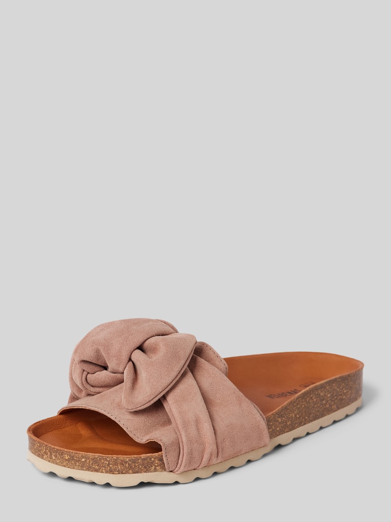 Verbenas Slippers met strikapplicatie, model 'ROXY' in lichtroze online ...