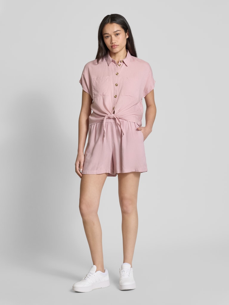 PIECES Boxy Fit Hemdbluse aus Viskose-Leinen-Mix Modell 'PIA' (rosa ...