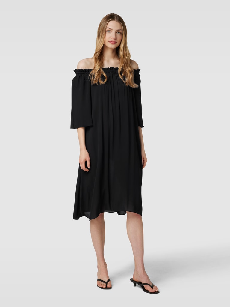 MOS MOSH Knielanges Kleid aus Viskose Modell 'ASHLEA' (black) online kaufen