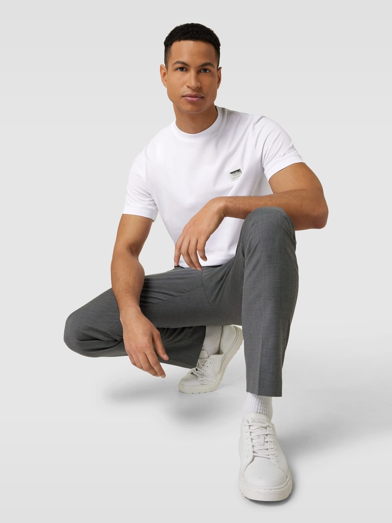 Karl Lagerfeld T-Shirt mit Label-Patch (weiss) online kaufen