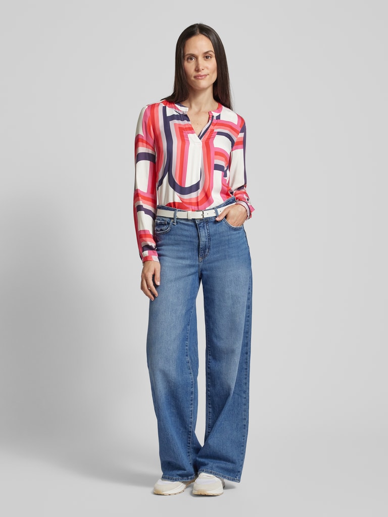 Emily Van den Bergh Bluse mit Tunikakragen (pink) online kaufen