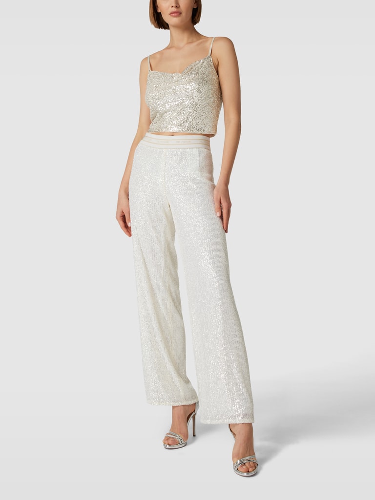 Kup online Jake*s Cocktail Top krótki z cekinowym obszyciem (piaskowy)