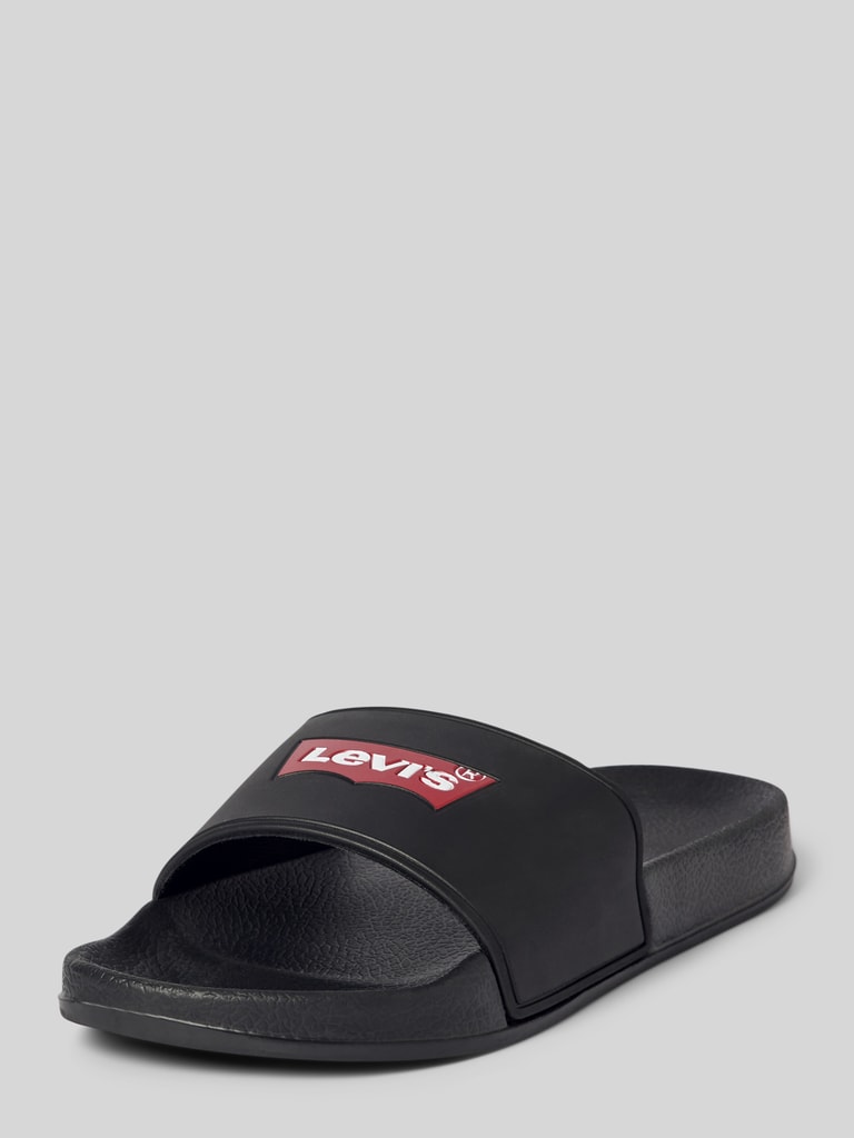 Levi's® Slides mit Label-Print Modell 'JUNE BATWING' (black) online kaufen