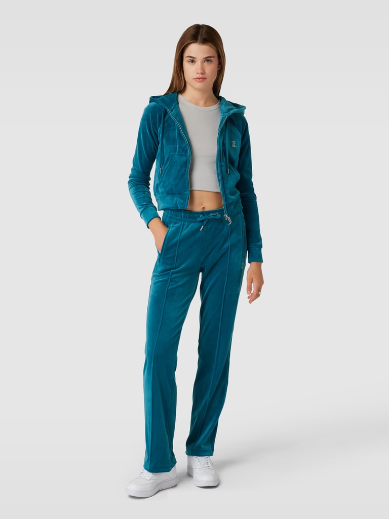 Juicy Couture Sweatjacke mit Ziersteinbesatz Modell 'MADISON' (petrol) online kaufen