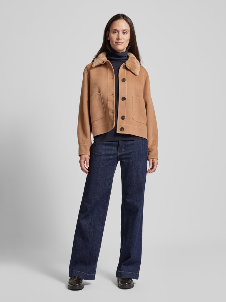 Marella Jacke aus Wolle-Viskose-Mix Modell 'MORRIS' (camel) online kaufen
