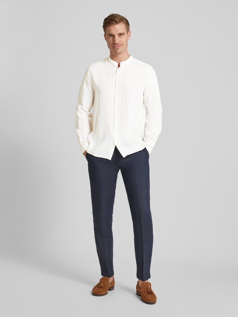 Mazine Slim Fit Leinenhemd mit Locker Loop Modell 'ALTONA' (weiss ...