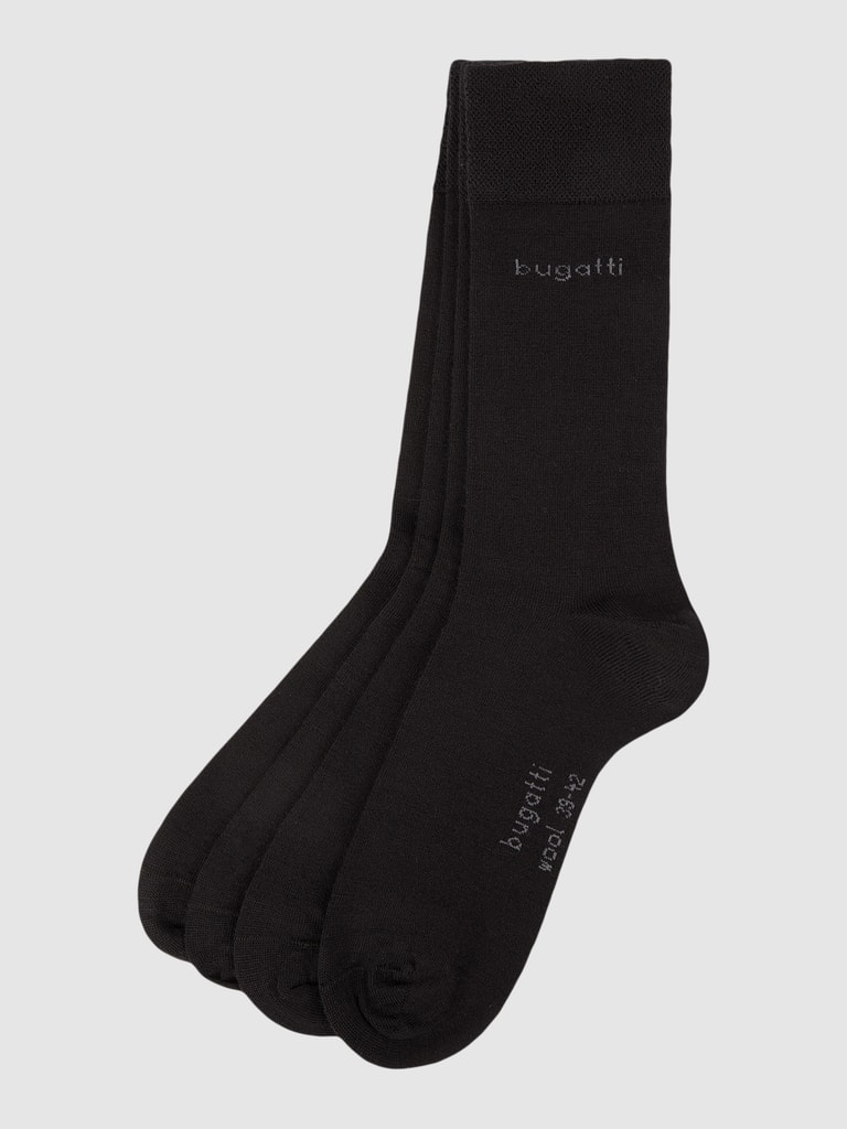 bugatti Socken mit Stretch-Anteil im 4er-Pack (black) online kaufen