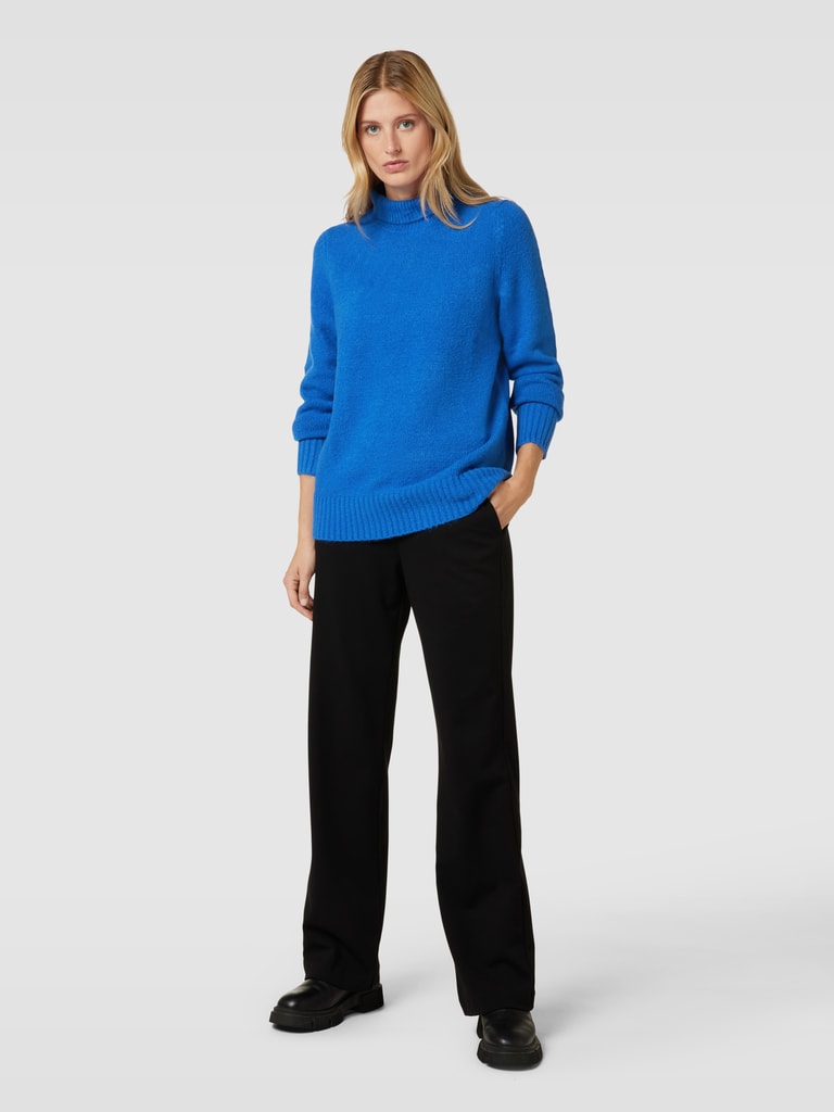 Jake*s Casual Strickpullover in unifarbenem Design mit Turtleneck (blau ...