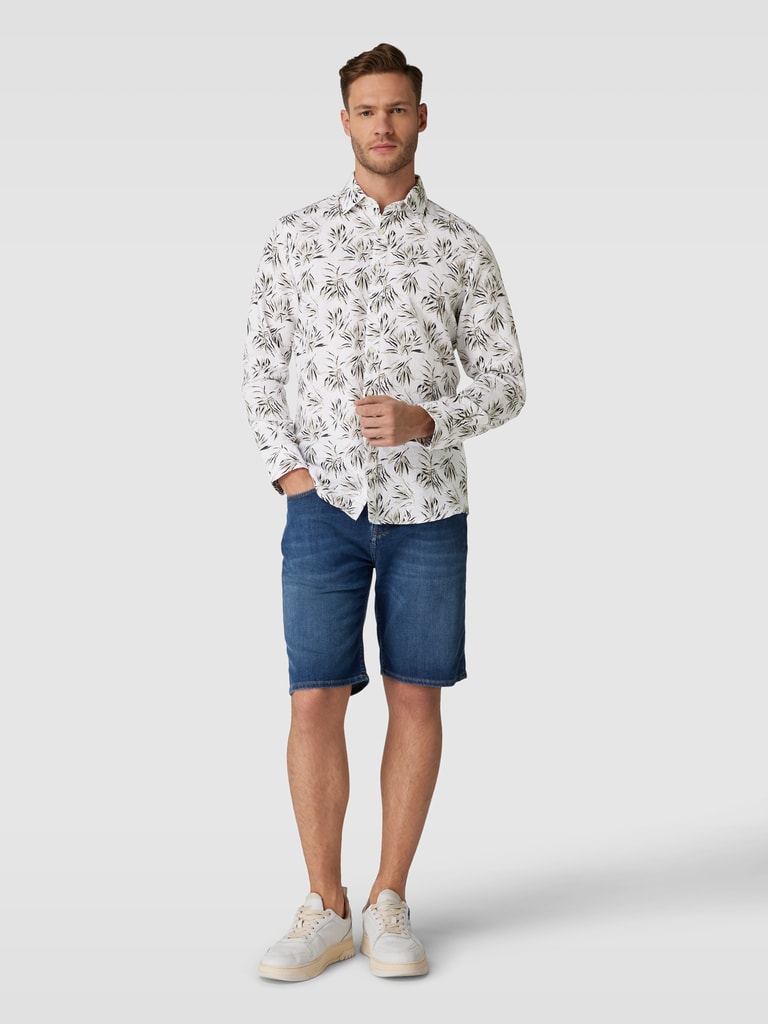 Jake*s Business-Hemd mit Leinen-Anteil (weiss) online kaufen