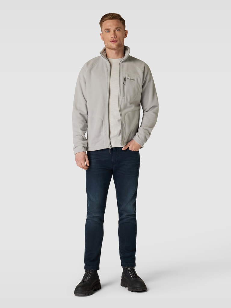 COLUMBIA Fleecejacke mit Label-Stitching Modell 'Fast Trek' (hellgrau ...