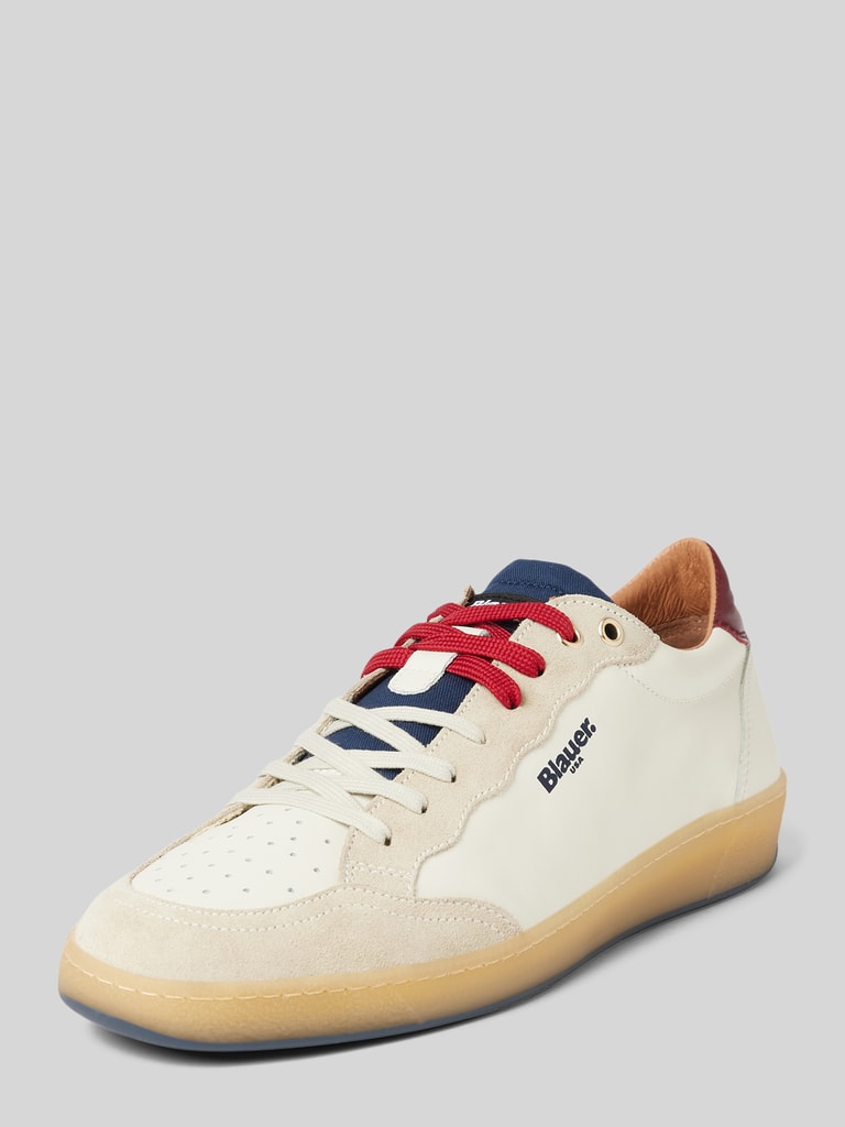 Blauer USA Sneaker mit Label-Print Modell 'MURRAY' (weiss) online kaufen