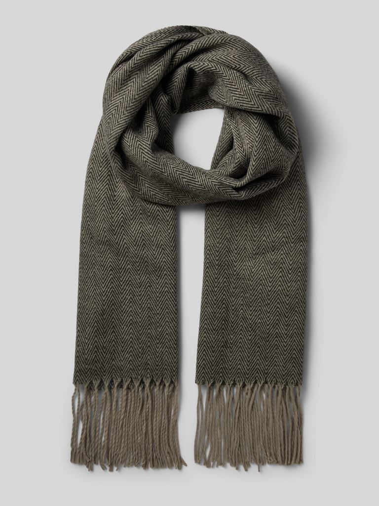 Barts Schal mit Fransen Modell 'SOHO' (mittelgrau melange) online kaufen