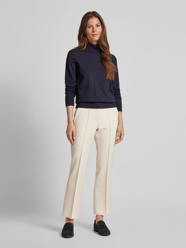 Cambio Stoffen broek met vaste persplooien, model 'FARAH' in beige ...