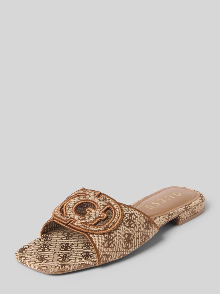 Guess Slippers met labeldetail, model 'TARISHAE' in beige online kopen ...