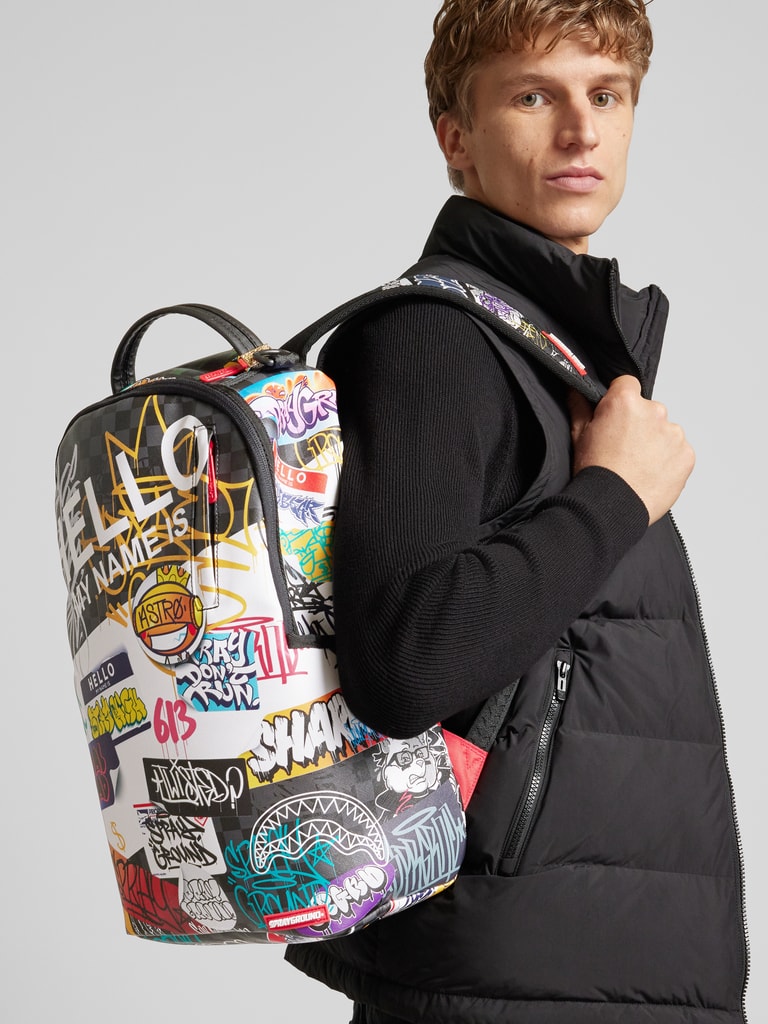 Sprayground Rugzak met motiefprint, model 'TAGGED UP' in wit online ...