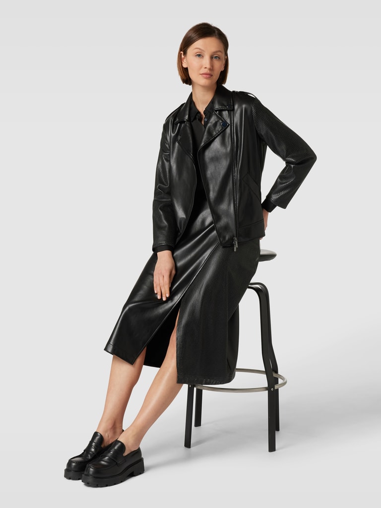 ARMANI EXCHANGE Lederjacke mit Reverskragen (black) online kaufen