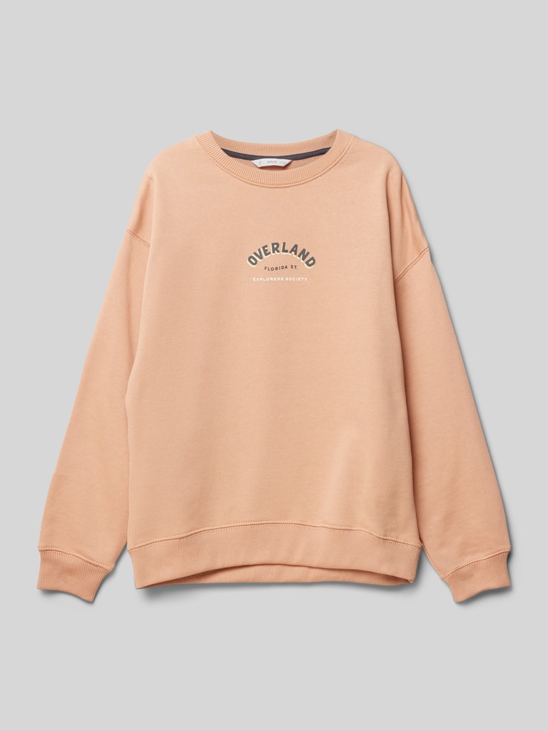 Mango Sweatshirt mit Statement-Print Modell 'overland' (apricot) online ...